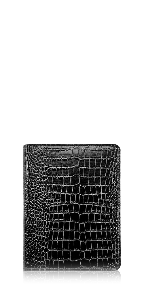 9" Refillable Notebook Black Croc | Maison Rogue