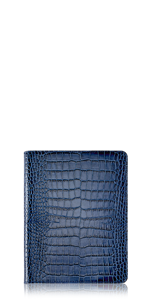 9" Refillable Notebook Sapphire Croc | Maison Rogue