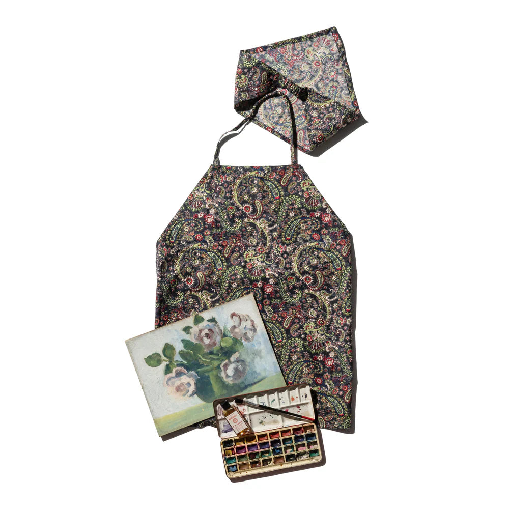 PUEBCO Handprinted Apron Paisley | Maison Rogue