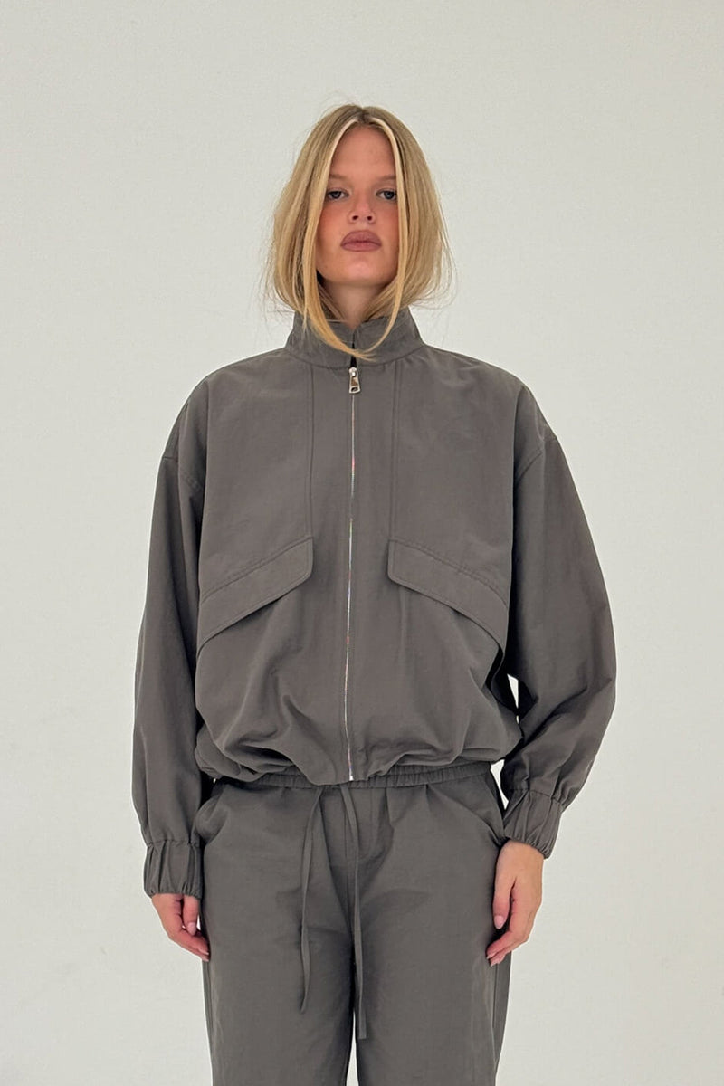 FIND ME NOW Sable Jacket Charcoal | Maison Rogue